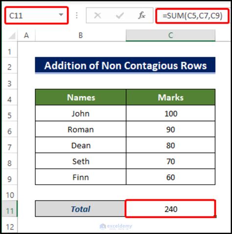 How To Add Rows With Formula In Excel 5 Easy Methods