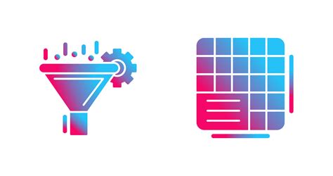 Filtering And Table Data Icon 32634076 Vector Art At Vecteezy