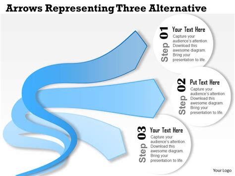 0314 Business Ppt Diagram Arrows Representing Three Alternative