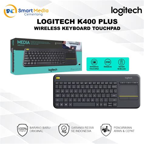 Jual Logitech K400 Plus Wireless Keyboard Touch Shopee Indonesia