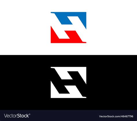 H Letter Initials Monogram Logo Design Royalty Free Vector