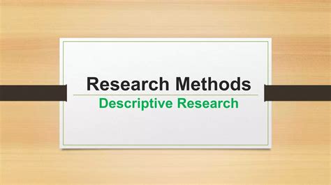 Descriptive Research Ppt