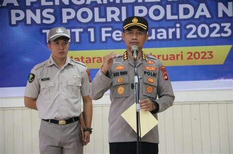 Sumpah Janji Pns Polri Kabid Humas Polda Ntb Tugas Ini Amanah