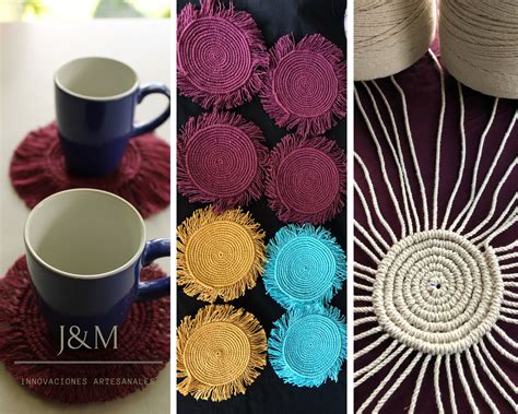 Par De Portavasos De MacramÉ Tianguis Kostik