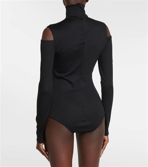 Wolford Off Shoulder Virgin Wool Bodysuit Wolford