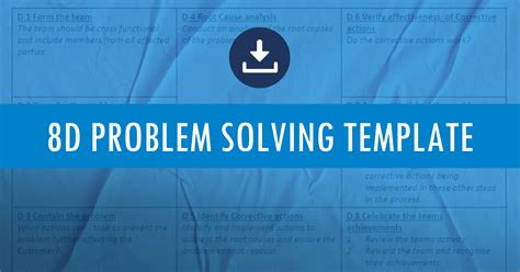 8D Problem Solving Template Download PMI