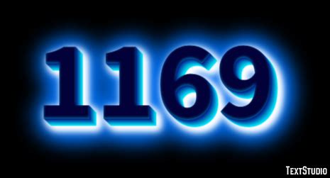 1169 Text Effect and Logo Design Number