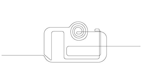 Premium Vector Vector One Line Drawing Of Camera Linear Style