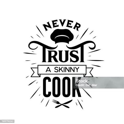 마른 요리사 레터링 포스터를 신뢰하지 마십시오 벡터 빈티지 일러스트레이션입니다 개념에 대한 스톡 벡터 아트 및 기타 이미지 개념 건강한 생활방식 격언 Istock