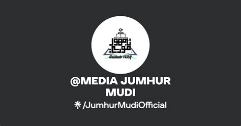 Media Jumhur Mudi Twitter Instagram Facebook Tiktok Linktree