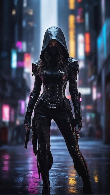 Premium Photo In The Midst Of A Futuristic Cyberpunk Cityscape A