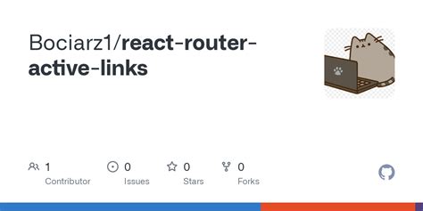GitHub Bociarz1 React Router Active Links