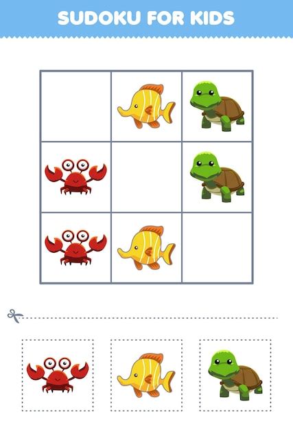 Jeu éducatif Pour Les Enfants Sudoku Facile Pour Les Enfants Avec Une