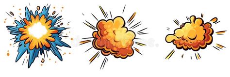 Explosive Bursts Colorful Cartoon Style Explosions Dynamic Shapes Vibrant Colors Energy And
