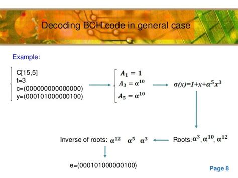 bch code and decoding bch