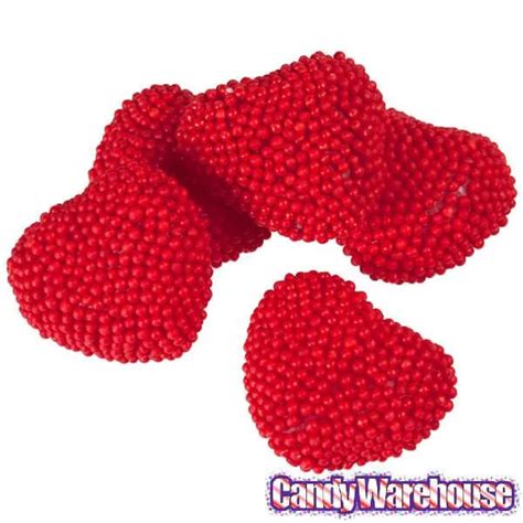 Jelly Belly Red Raspberry Candy Hearts 10lb Case Candy Warehouse
