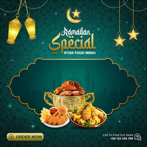 Ramadan Special Food Banner And Social Media Post Template Design