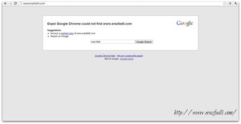 Oops Google Chrome Could Not Find Erazfadli ERAZ FADLI