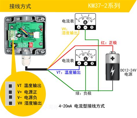 快乐海岸km37 2 4 20ma0 5v0 10vrs485风管式温湿度变送器 管道式传感器klink快联