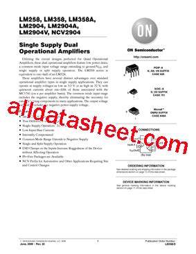 LM358A Datasheet(PDF) - ON Semiconductor