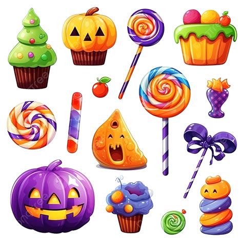 아이들을 위한 할로윈 과자 다채로운 고전 벡터 사탕과 벡터 사탕 가게 과자 가게 Png 일러스트 및 이미지 에 대한 무료 다운로드 Pngtree