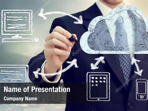 Technology Cloud Computing Connectivity Concept Powerpoint Template Technology Cloud