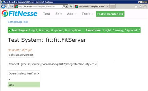 Using The Dbfit Framework For Data Warehouse Regression Testing