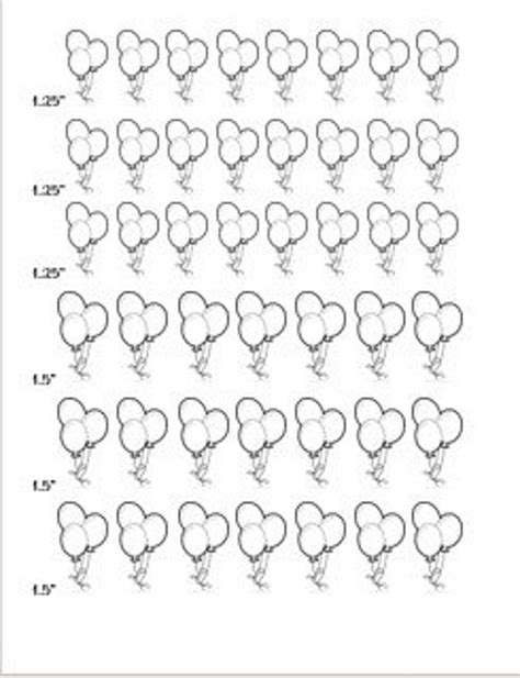 Balloons Royal Icing Transfer Sheet Etsy