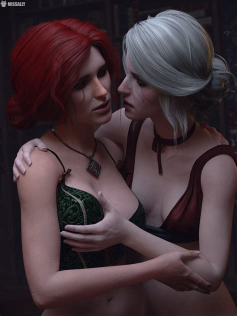Rule 34 2girls 3d Bra Breast Grab Breasts Cd Projekt Red Ciri Female