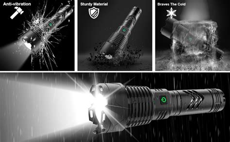 Kingcaesar Flashlights High Lumens Rechargeable 900000