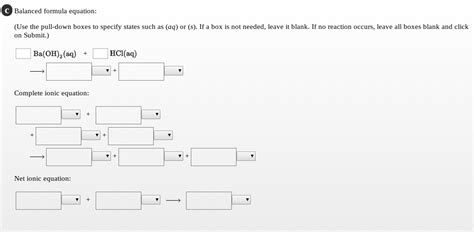 Solved Write The Balanced Formula Complete Ionic And Net
