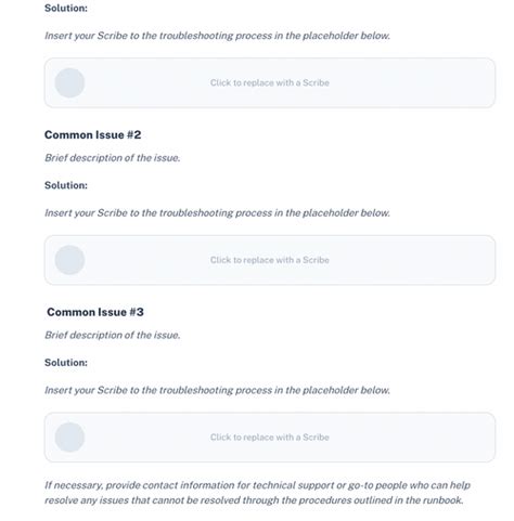 Runbook Template Scribe