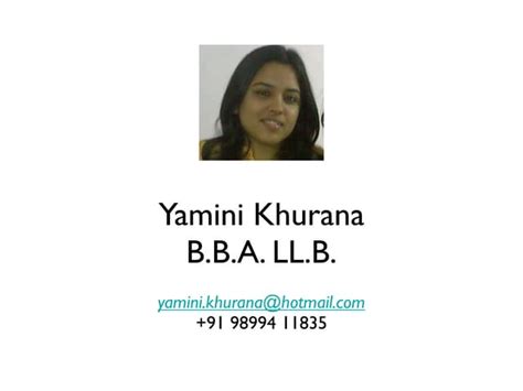 Yamini Khurana Profile Ppt Free Download