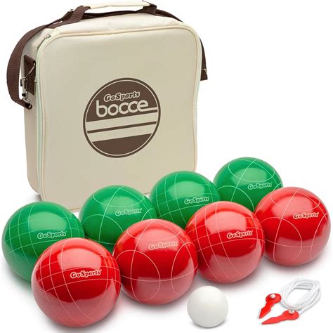 Gosports 100 Mm Regulation Bocce Set With 8 Balls Pallino Case And
