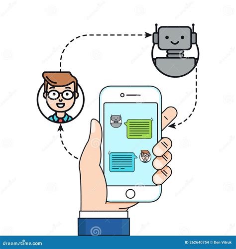Chatbot Flat Line Vector Icon Concept Stock Illustration Illustration Of Modern Chatbot