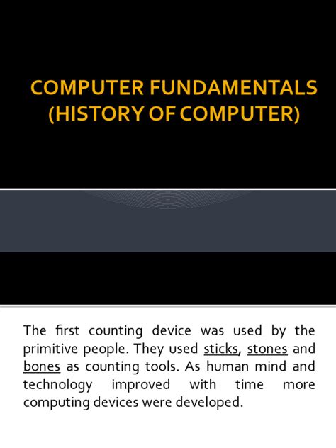 Lesson 2 History Of Computer Pdf Computer Data Storage Integrated Circuit