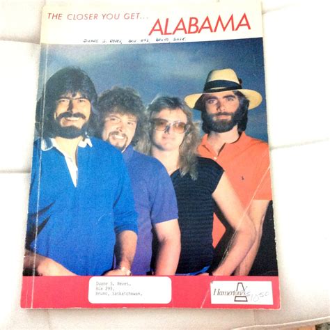 Vintage Alabama The Closer You Get Music Book Song Book Country