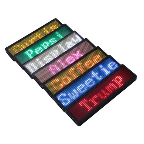 Bluetooth Led Navneskilt Farver Mini Model Bus L Grandado
