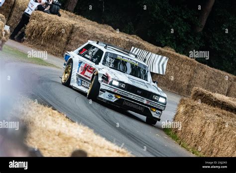1983 Subaru Gl Wagon Huckster Race Car Driving Up The Hill Climb