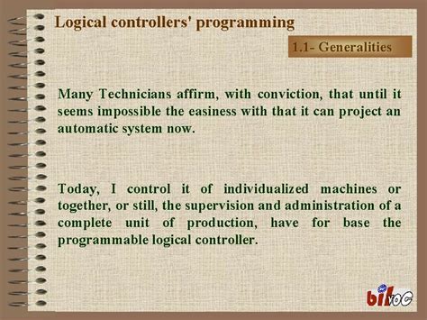 Programmable Automation Programming Of Logical Controllers Logical