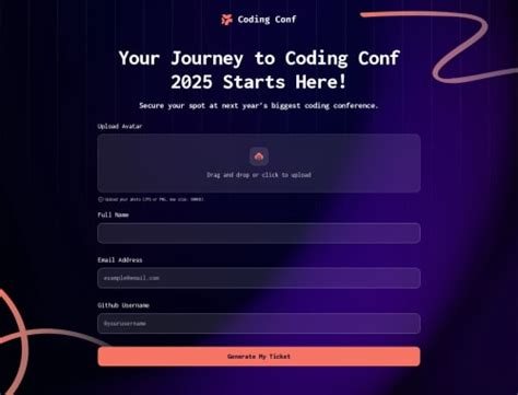 Frontend Mentor Conference Ticket Generator Using React And