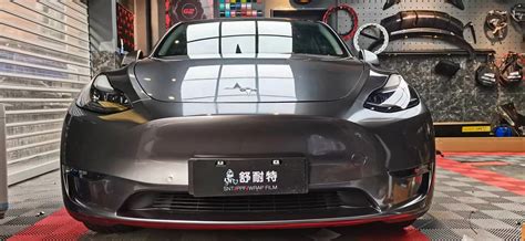 特斯拉Model3舒耐特改色膜超光亮太空灰 哔哩哔哩