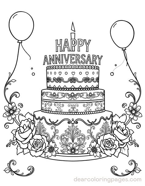 Anniversary Coloring Pages