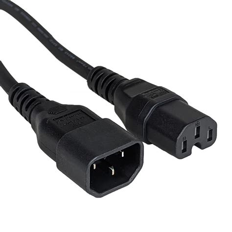 C14 To C15 Power Cord Hot Condition Rubber Cable