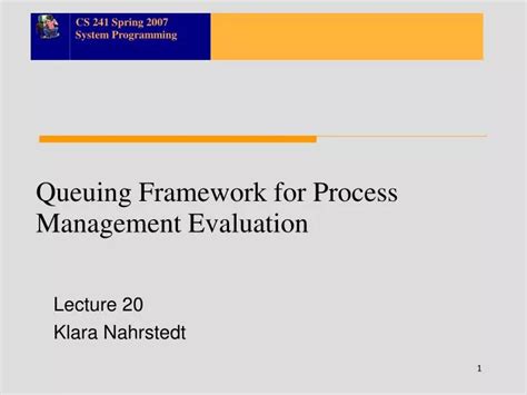ppt queuing framework for process management evaluation powerpoint
