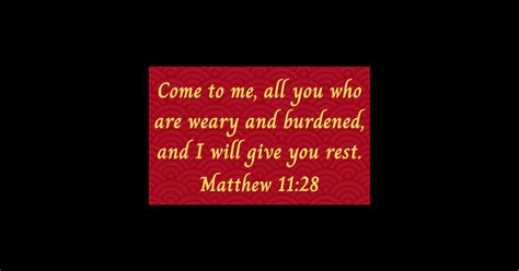 Bible Verse Matthew 1128 Matthew 1128 Sticker Teepublic