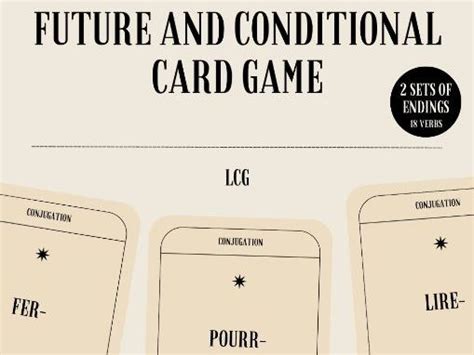 Conditional Or Future Card Game French Teaching Resources Conditional Or Future Card Game French Teaching Resources