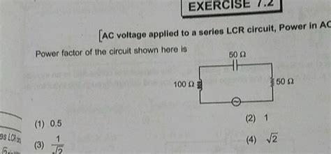 EXERCISE 12 AC Voltage Applied To A Series StudyX
