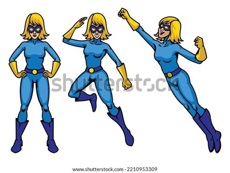 Vector Set Vector Women Super Hero Stock Vector Royalty Free