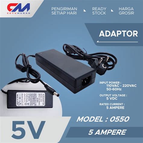 Jual Adaptor 5v 5a Switching Adaptor 5 Volt 5 Amper Jakarta Barat Laris Cctv New